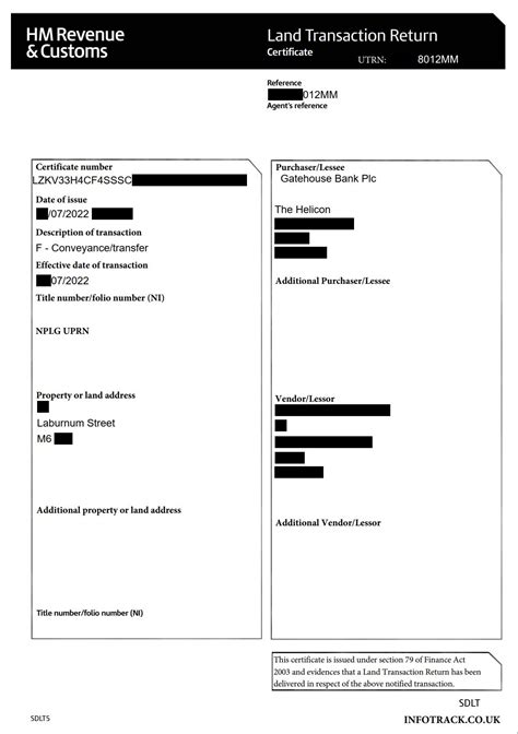 Sdlt5 Land Tax Advice
