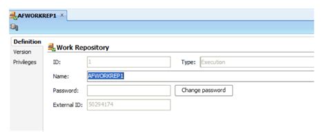 Oracle Data Integrator Odi Work Repository Internal Id