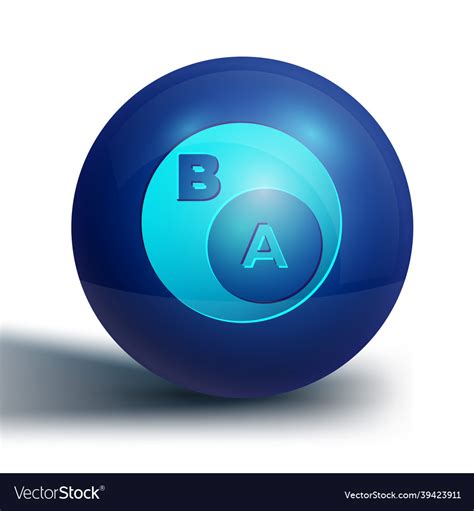 Blue Subsets Mathematics A Is Subset Of B Icon Vector Image