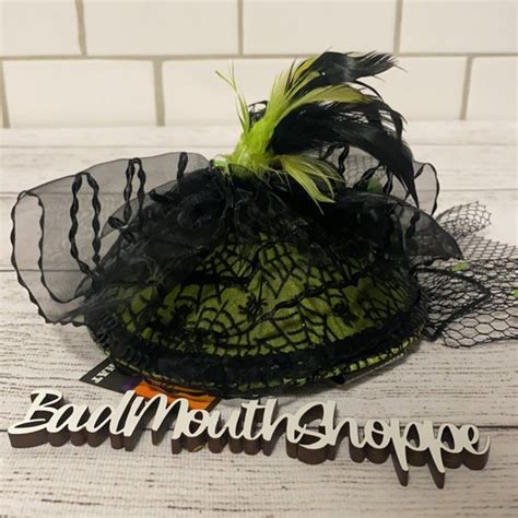 Cracker Barrel Accessories Halloween Costume Fascinator Hat Lime