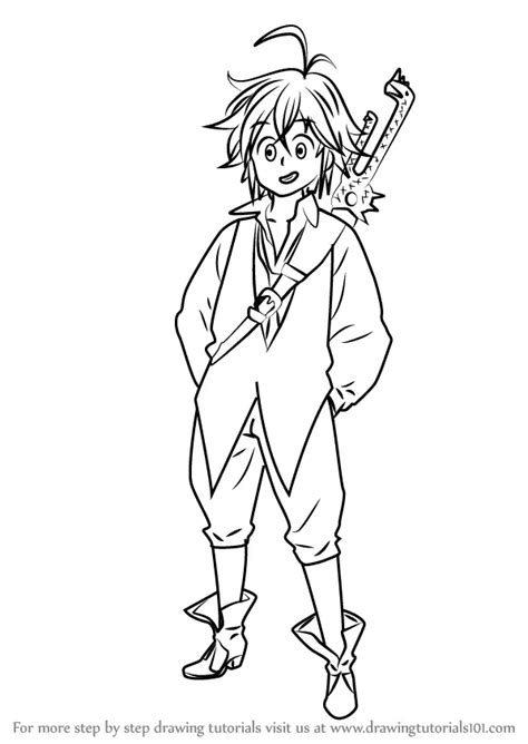 How To Draw Meliodas From Nanatsu No Taizai Nanatsu No Taizai Step By