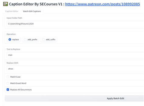 Image Captioning Editor Gradio APP Edit Your Captions Super Easy Including Batch Editing