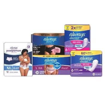 Always Discreet Adult Postpartum Incontinence Underwear For Women
