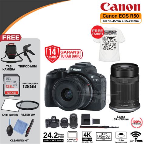 Canon EOS R50 Kit 18 45mm 55 210mm Mirrorless Camera EOS R 50 Distri