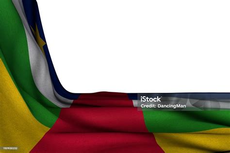 예쁜 노동의 날 깃발 3d 그림 중앙 아프리카 공화국 국기의 고립 된 이랑 텍스트에 대 한 무료 장소와 흰색 모서리에 매달려 3차원 형태에 대한 스톡 사진 및 기타 이미지