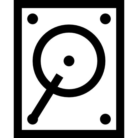 Hard Disk Basic Straight Lineal Icon