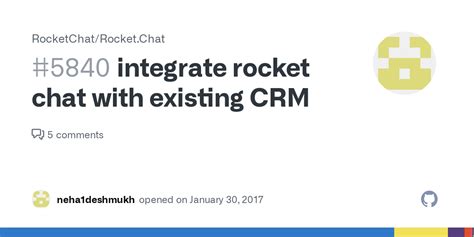 Integrate Rocket Chat With Existing Crm · Issue 5840 · Rocketchat