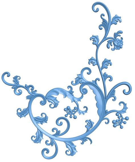 Pattern Flowers 3d Model Vector Files