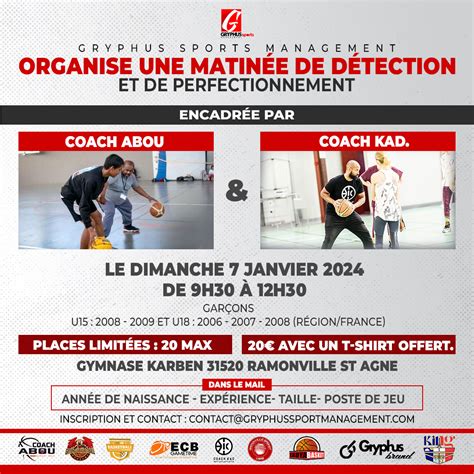 Stage Basket et Détection Basket DETECTION U15 U18 sur CVsports