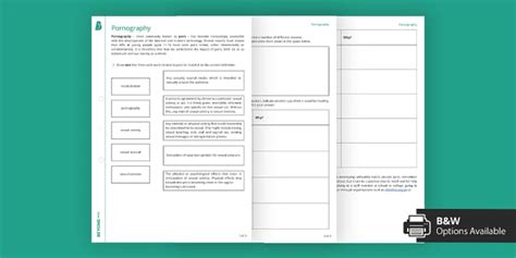 Pornography Worksheet Teacher Made Twinkl