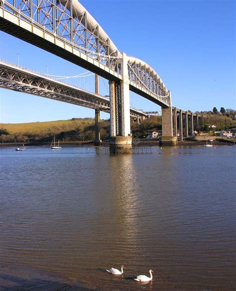 Tamar Bridge River Tamar Devon Stock Image Image Of Devon Sunset