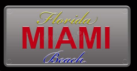 Florida License Plate Stock Vector Illustration Of Vector