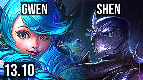 Gwen Vs Shen Top 7 Solo Kills 813 Dominating Kr Master 13