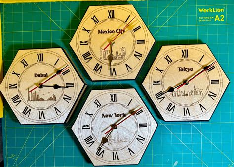 Wall Clock Hexagon With Sides Digital Files Etsy