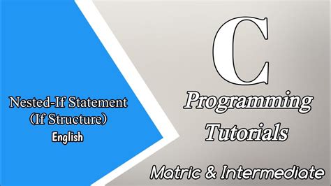 Nested If Statement If Structure C Programming Tutorials English