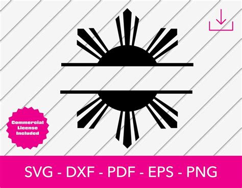 Philippines Flag Sun Frame Svg Philippine Flag Svg Filipina Filipino