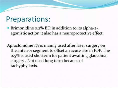 Medical Treatment Of Primary Open Angle Glaucoma Pptx Eye And Vision Conditions Diseases