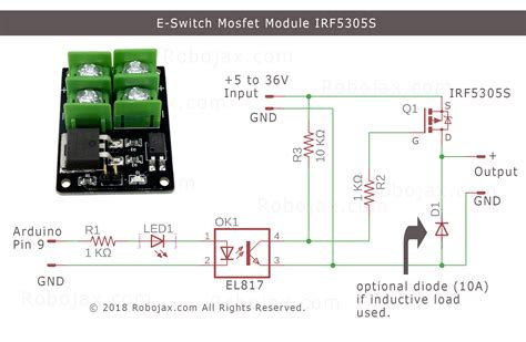 Using IRF5305 E Switch Module To Control Speed Of Motor Robojax