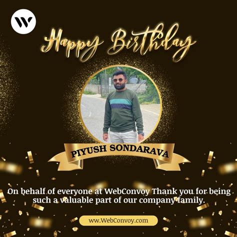 Webconvoy Pvt On Linkedin Happy Birthday Sondarava Piyush On Behalf