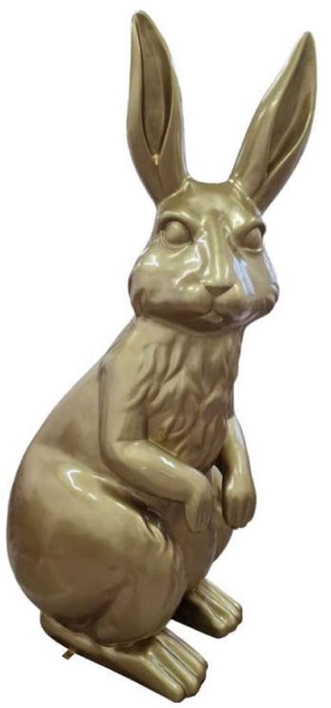 Casa Padrino Luxus Deko Skulptur Hase Gold H 220 Cm Riesige