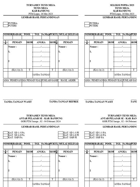 Skoring Sheet Perorangan Pdf