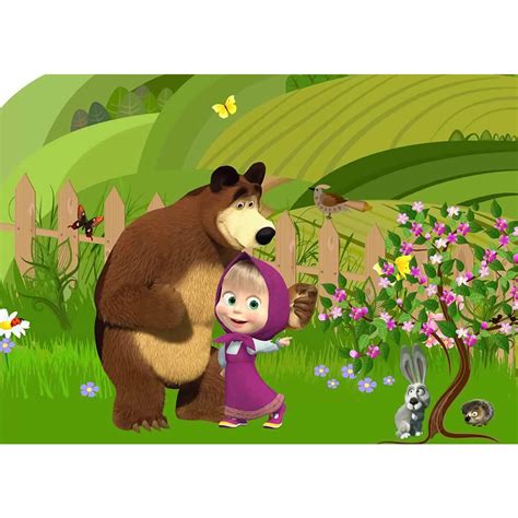 Buy Masha And The Bear Party Supplies Happy Birthday Theme Party