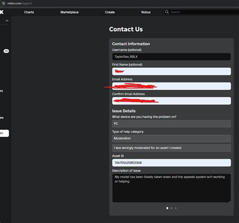 Roblox Support Page Not Submitting Roblox Application And Website Bugs Developer Forum Roblox