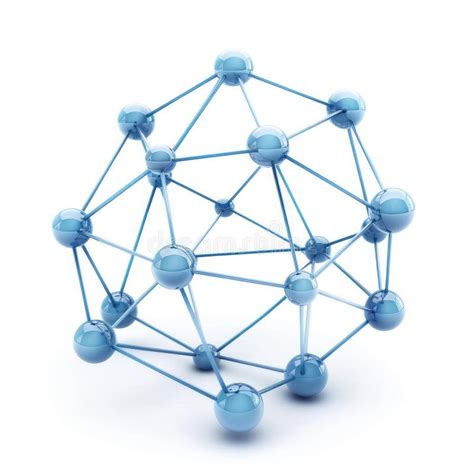 Abstract 3d Blue Molecular Structure Network Connection Stock Illustration Illustration Of