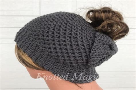 Of The Best Beautiful Messy Bun Hat Crochet Patterns Crochet Life