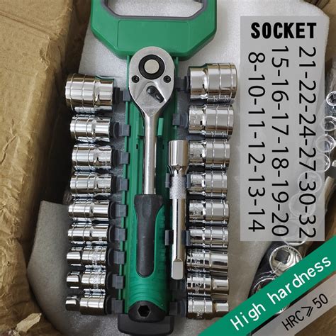 CR V 1 2 Drive Socket Wrench Set Torque Ratchet Wrench Kits Castle