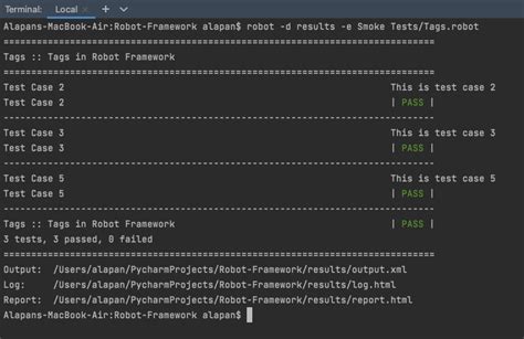 Executing Tests Using Tags In Robot Framework TestersDock