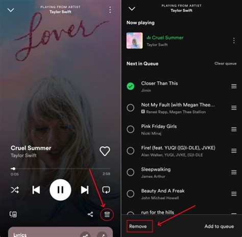 how to clear queue on spotify solved
