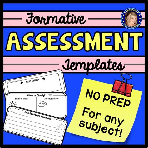 Formative Assessment Templates