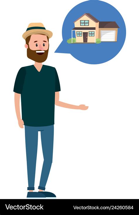 Real Estate Man Cartoon Royalty Free Vector Image