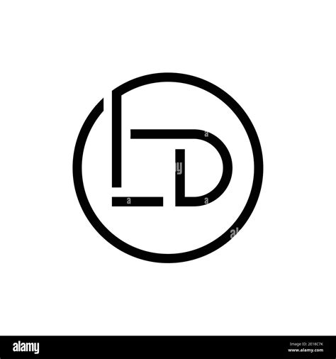 Initial Circle Ld Letter Logo Design Vector Template Abstract Letter