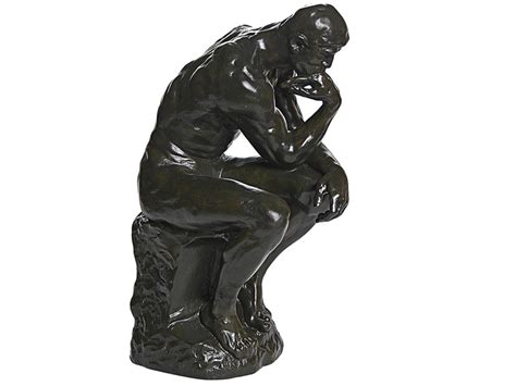 Figurine Reproduction Le Penseur De Rodin 37 Cm Conforama