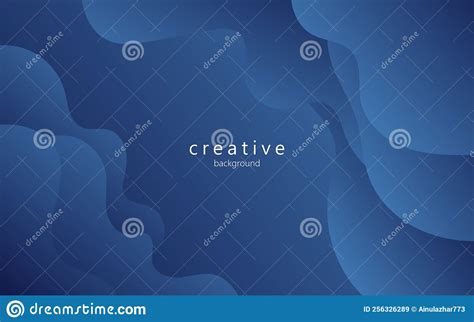 Minimal Abstract Dynamic Blue Gradient Color Fluid Liquid Wavy Shape Geometric Composition