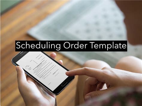 Scheduling Order Template Law Form Starter