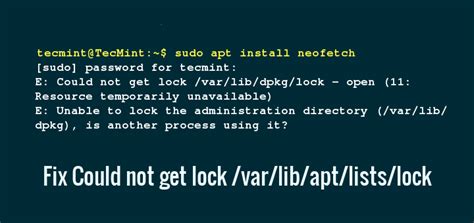 Cara Mengatasi Pesan Error E Could Not Get Lock Var Lib Dpkg Lock