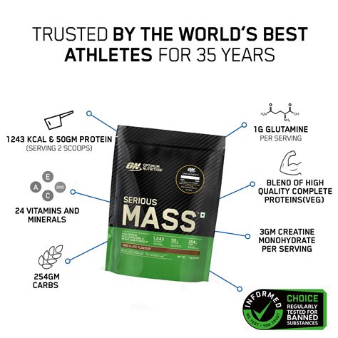Buy Optimum Nutrition On Serious Mass High Protein Weight Gainer