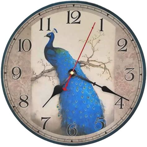 Horloge Murale Silencieuse Vintage Pendules Murales Décorative En Bois