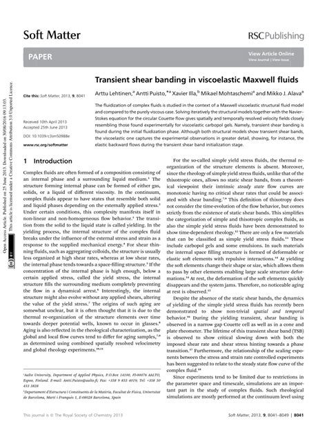 pdf transient shear banding in viscoelastic maxwell fluids