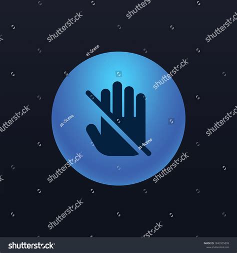 Do Not Touch App Icon Button Stock Vector Royalty Free Shutterstock