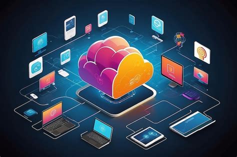 Premium Photo Cloud Computing Conceptual Illustration
