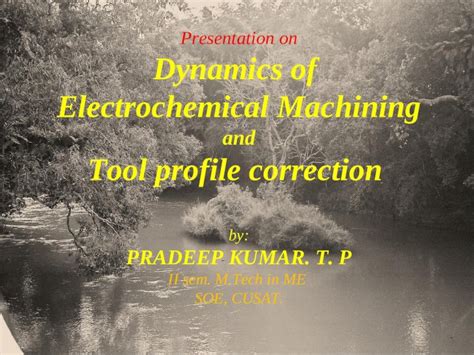 Ppt Dynamics Of Ecm And Tool Profile Correction Dokumentips