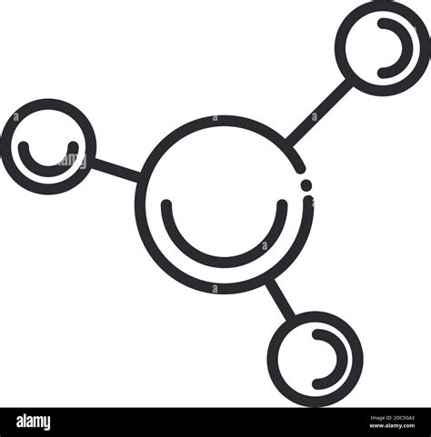 Biology Molecular Structure Science Element Line Icon Style Vector