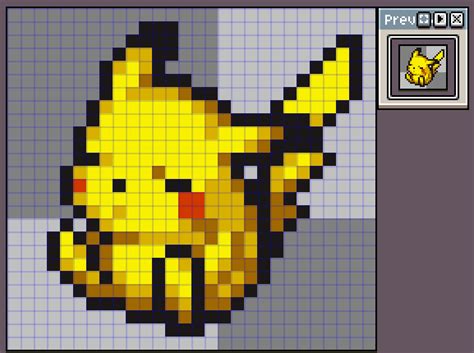 GBA口袋妖怪皮卡丘像素画网格画图案 教你画像素画 像素熊老师 Learn Pixel Art from Scratch