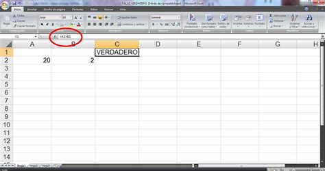 Excel Operadores Relacionales