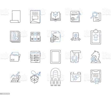 Office Documentation Outline Icons Collection Office Documentation Files Paperwork Records