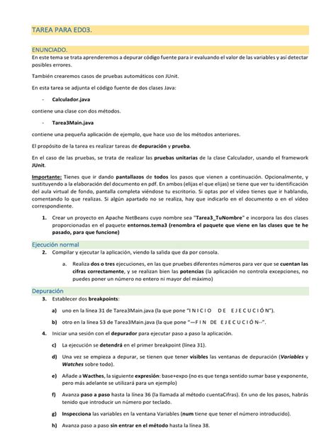 Practica Ed03 Pdf Java Lenguaje De Programación Informática